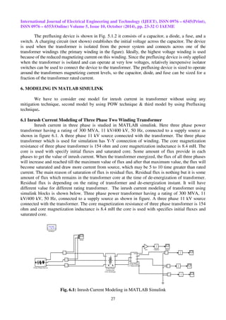 Inrush current reduction in three phase power transformer by using ...