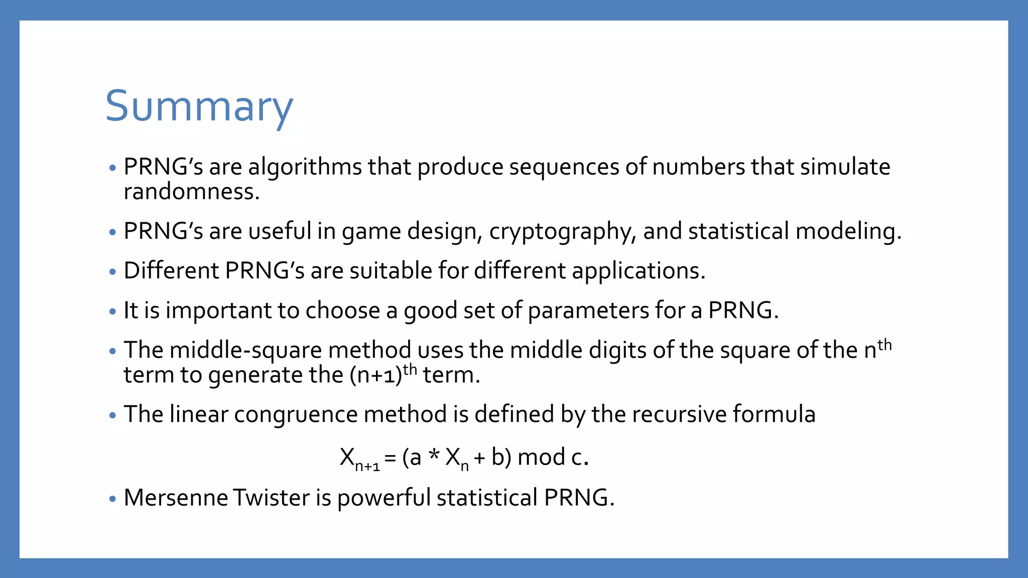 Pseudo Random Number Pptx