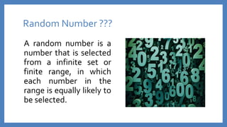 Pseudo Random Number | PPTX