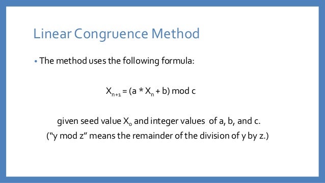 Pseudo Random Number