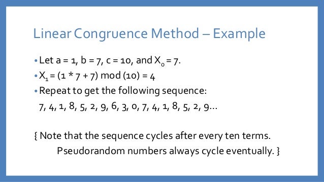 Pseudo Random Number