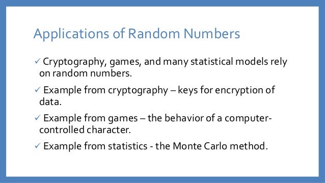 Pseudo Random Number