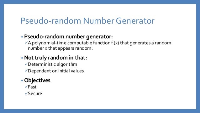 Pseudo Random Number