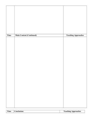 lesson plan secondary plan | PDF