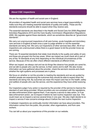 Care Quality Commission Inspection Report | PDF