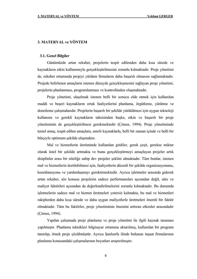 İnşaat Sektöründe Proje Planlama ve Yönetim | PDF