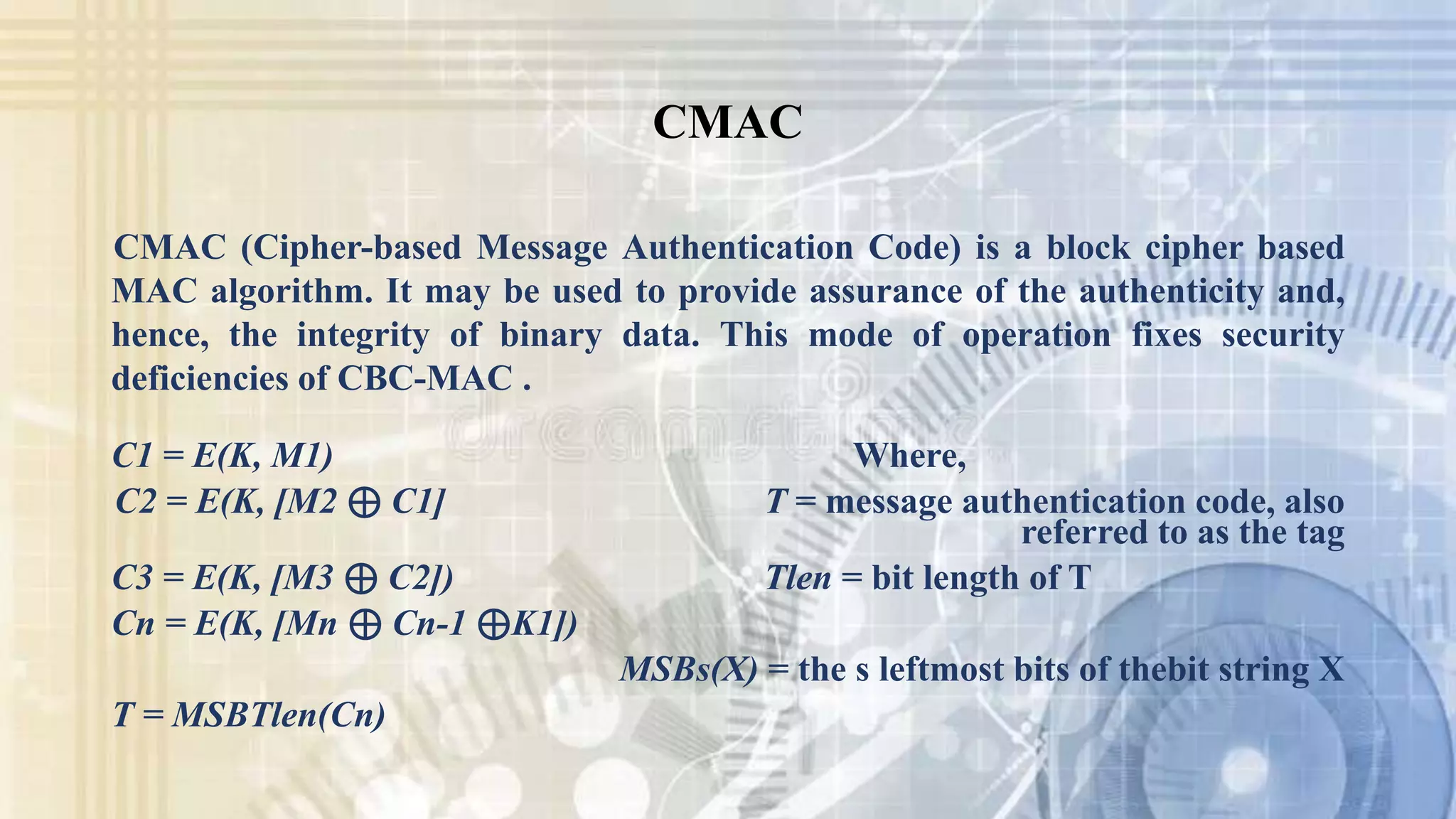 MACs based on Hash Functions, MACs based on Block Ciphers | PPT MACs based on Hash Functions, MACs based on Block Ciphers | PPT