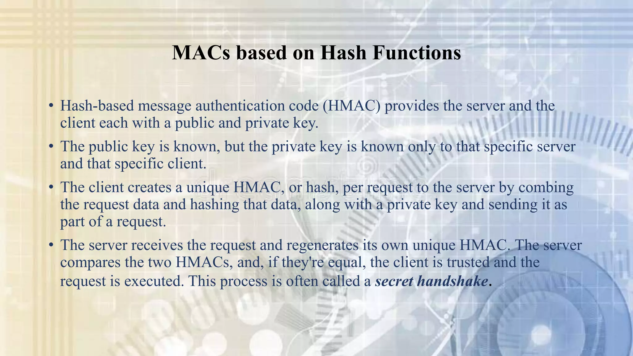 MACs based on Hash Functions, MACs based on Block Ciphers | PPT MACs based on Hash Functions, MACs based on Block Ciphers | PPT