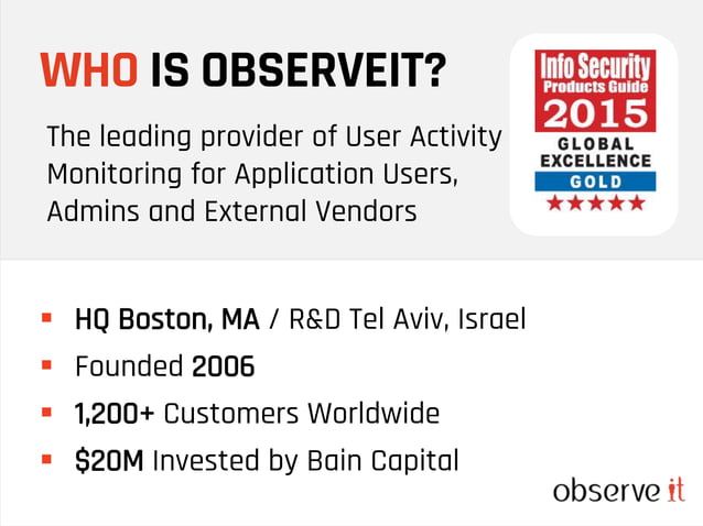 Ins and outs of ObserveIT | PPT