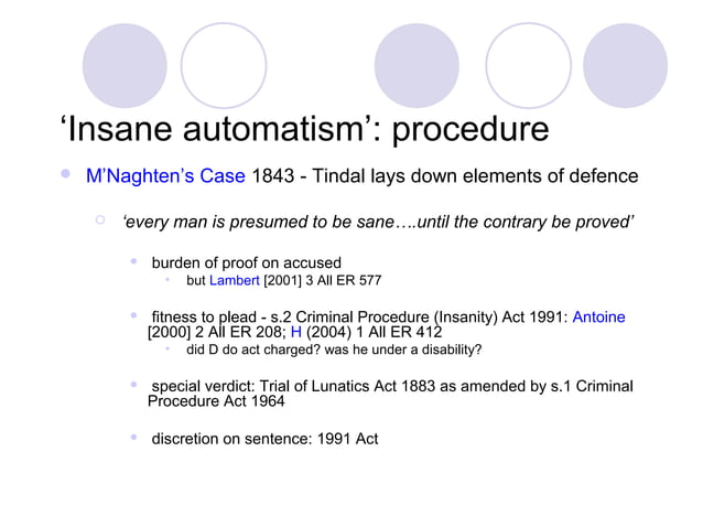 Insanity PP by Miss L Hutton | PPT | Mental Health | Diseases and ...