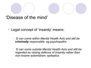 Insanity PP by Miss L Hutton | PPT | Mental Health | Diseases and ...