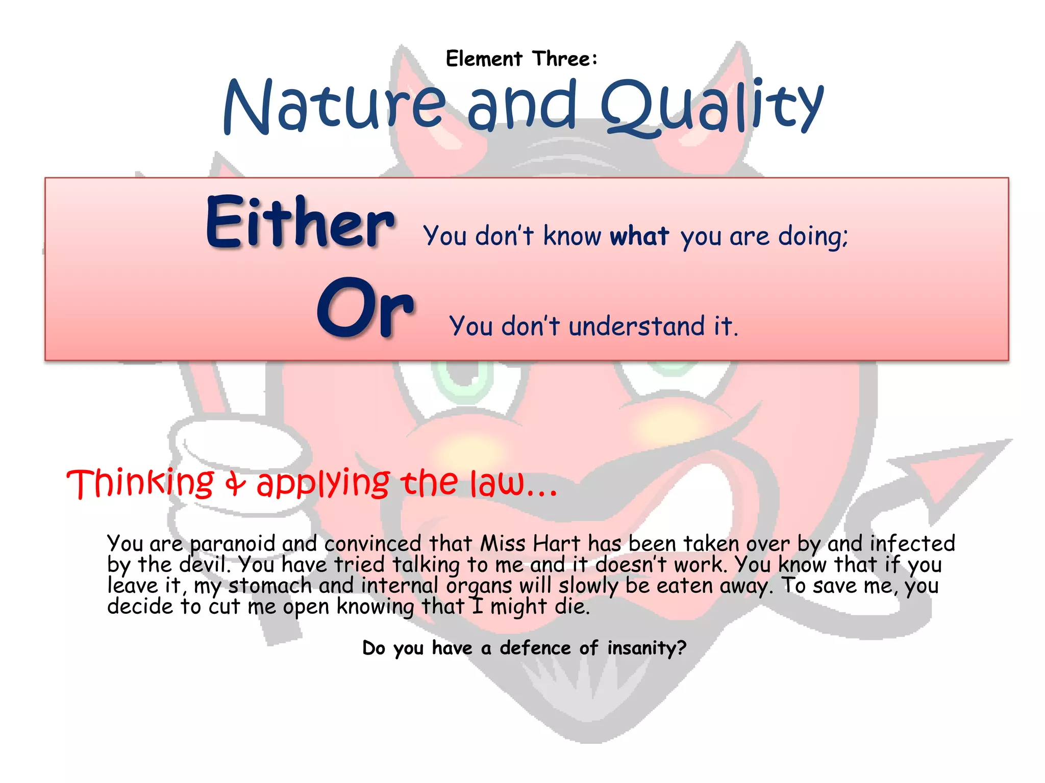 Insanity and automatism 2011 12 | PPTX | Medical Health