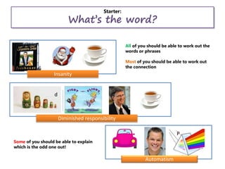 Insanity & Automatism | PPT