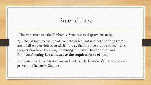 Insanity defense | PPTX | Mental Health | Diseases and Conditions