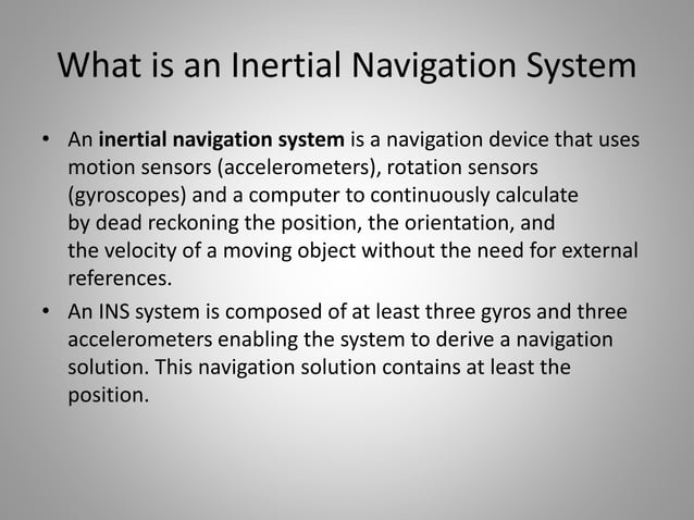 INS BY M3.pptx and ins ppt as inertial navigation | PPTX | Computer ...