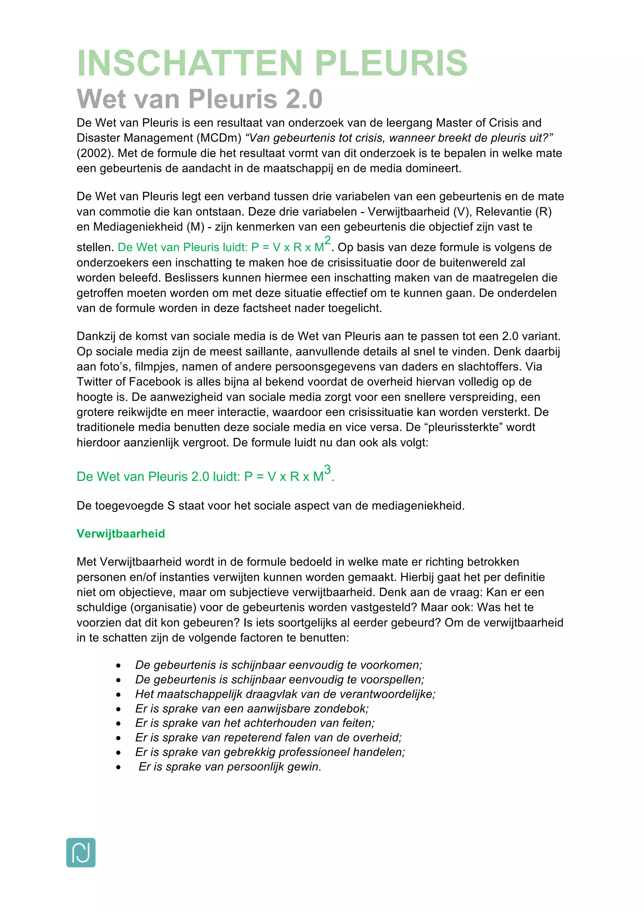 Inschatten (wet van) pleuris 2.0 | PDF