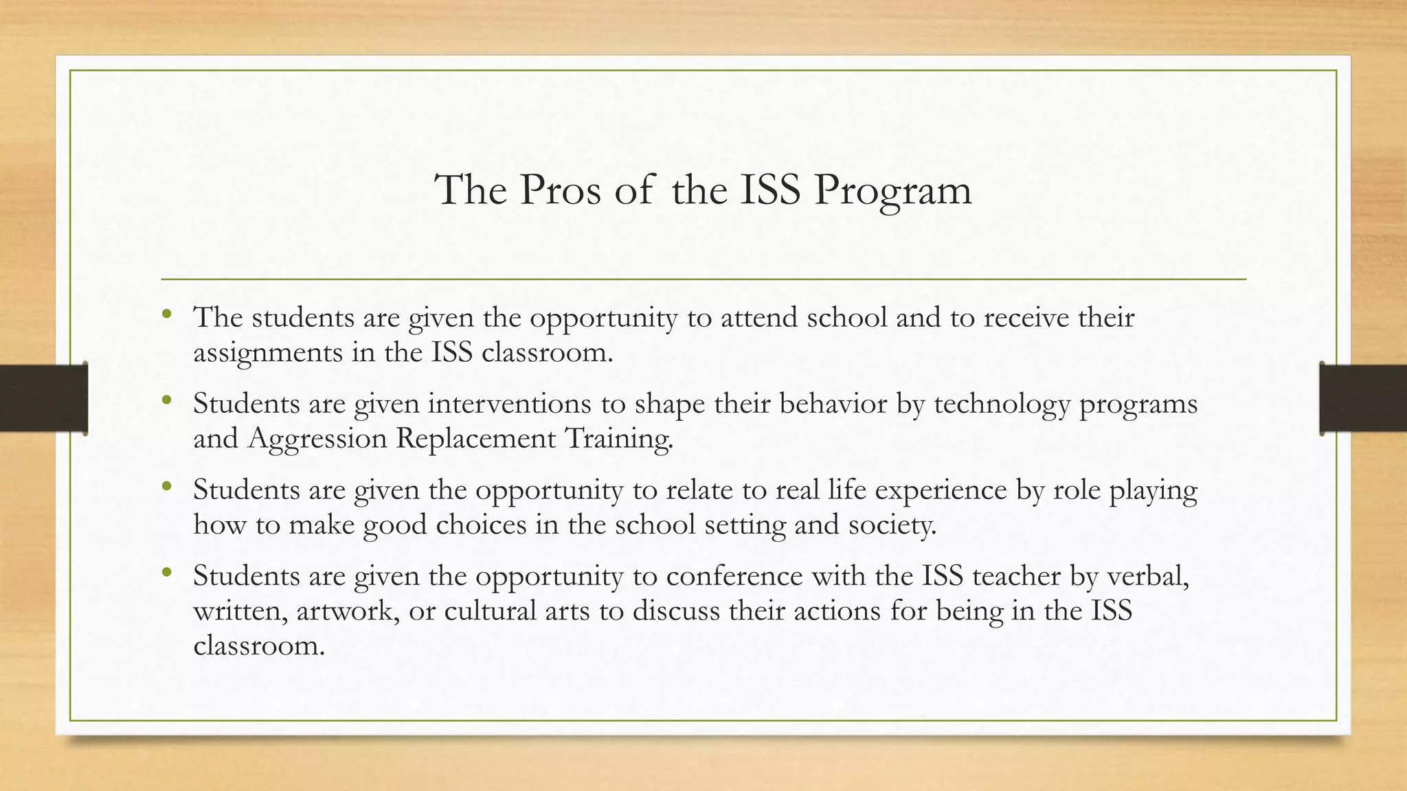 In school suspension programsfinal | PPTX