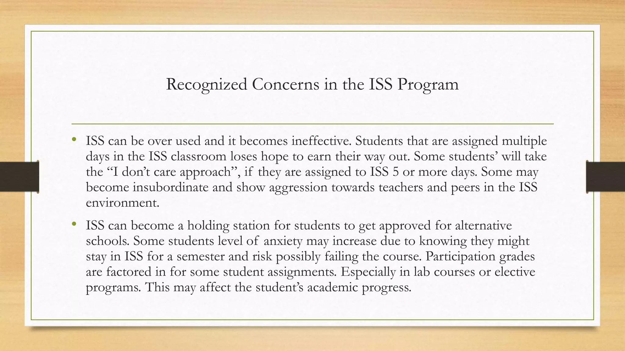In school suspension programsfinal | PPTX