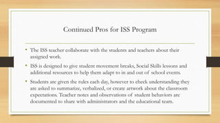 In school suspension programsfinal | PPTX