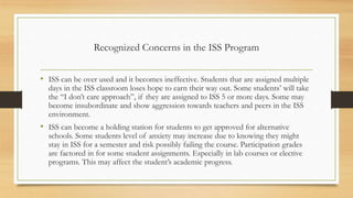 In school suspension programsfinal | PPTX