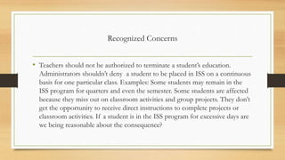 In school suspension programsfinal | PPTX