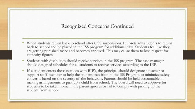 In school suspension programsfinal | PPTX | Homework and Study | Education