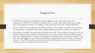 In school suspension programsfinal | PPTX
