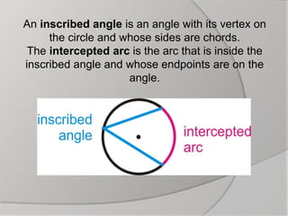 Inscribed Angles and its Intercepted Arc.pptx | Free Download