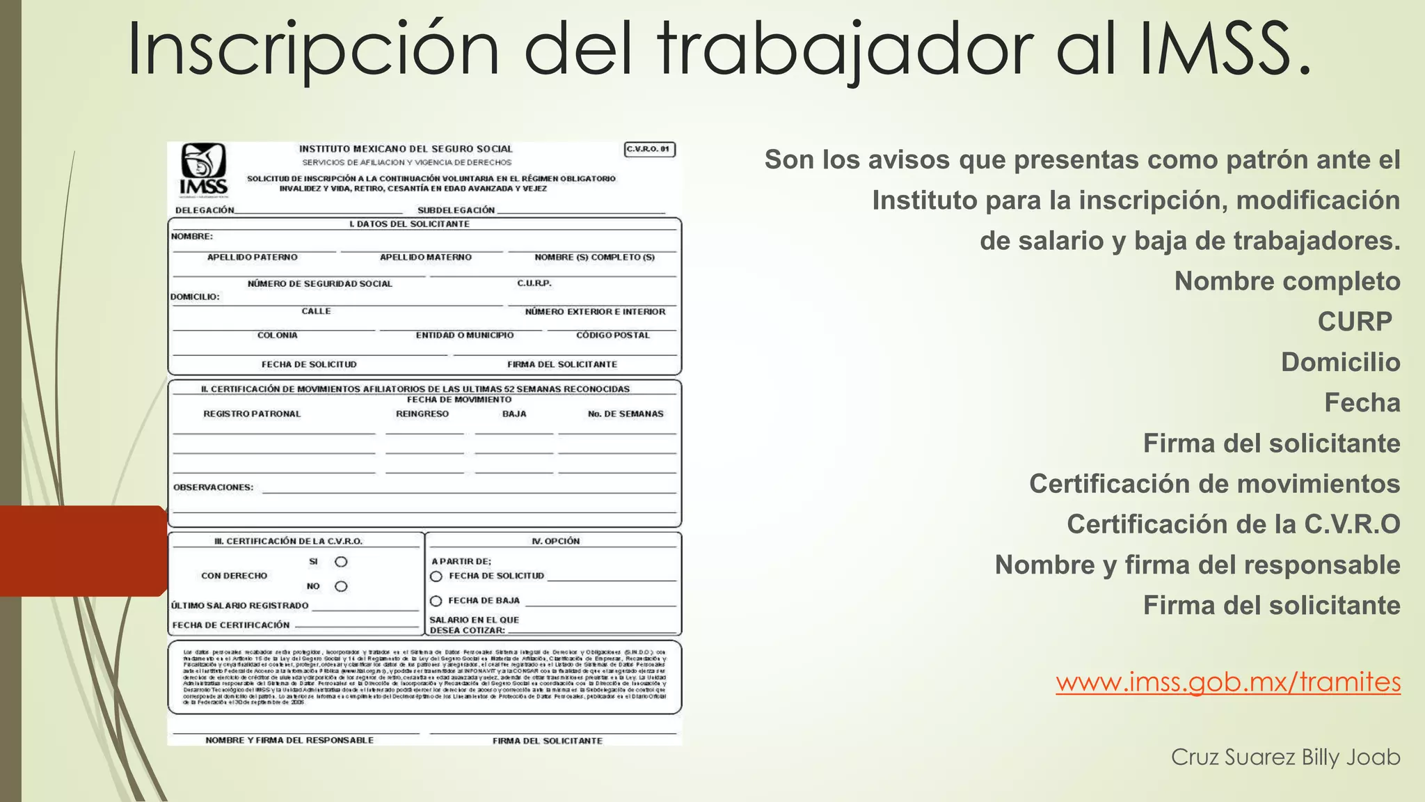 Inscripción IMSS | PPTX