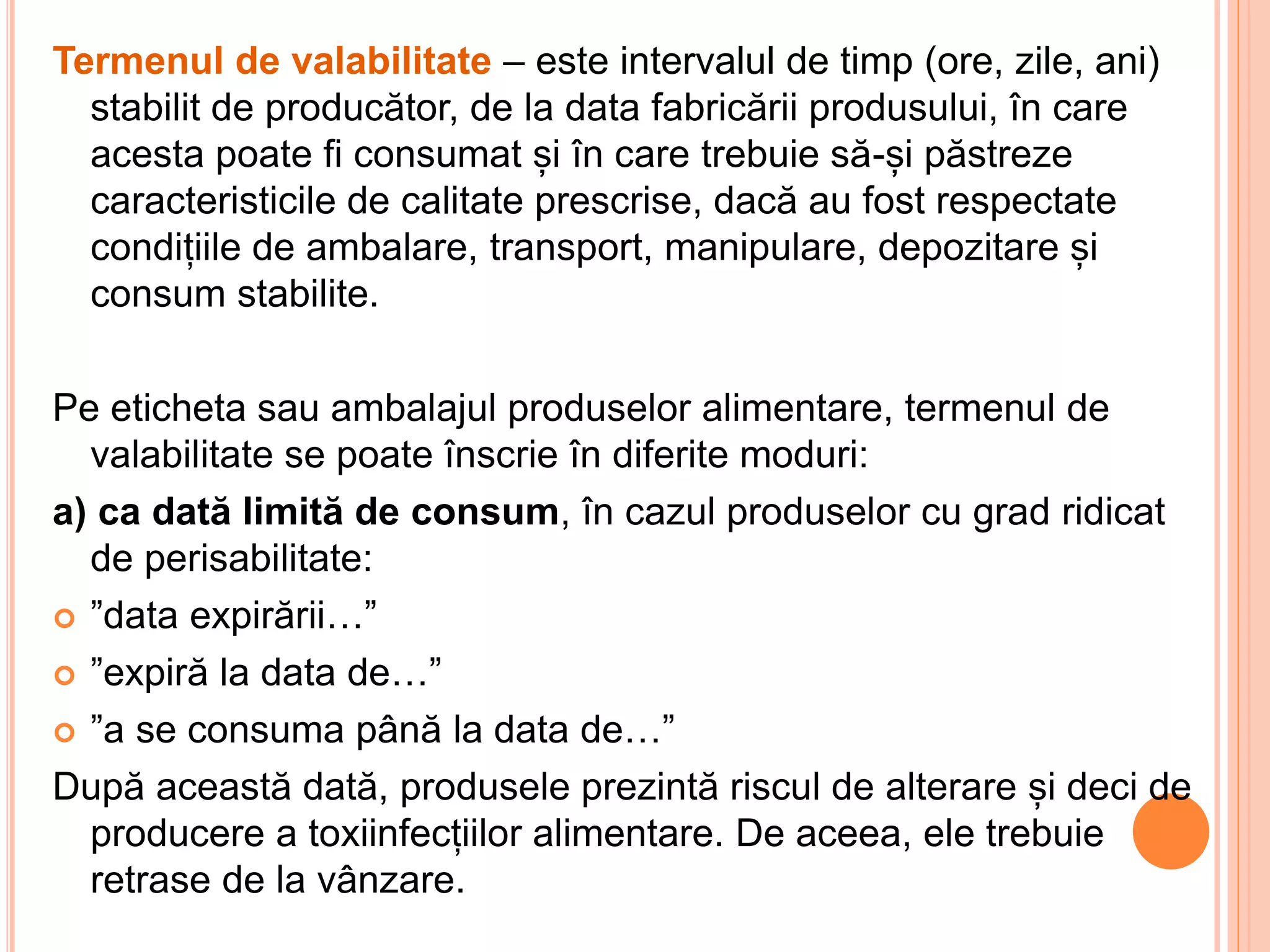 Inscriptionarea termenului de valabilitate | PPT