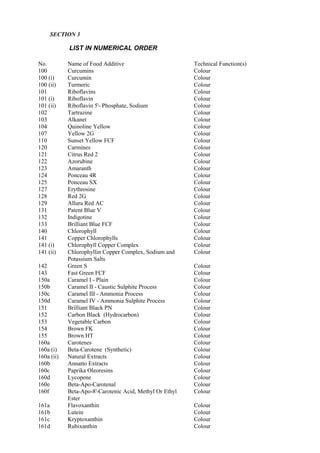 International numbering system for food additives | PDF