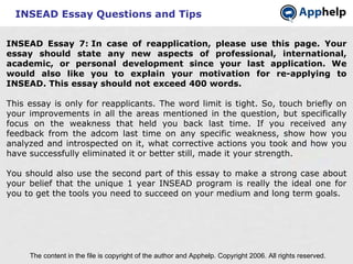 Insead essays, insead essay tips, | PPT | Resume Writing and Advice ...
