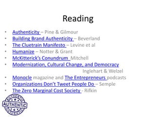 In search of brand authenticity | PPT