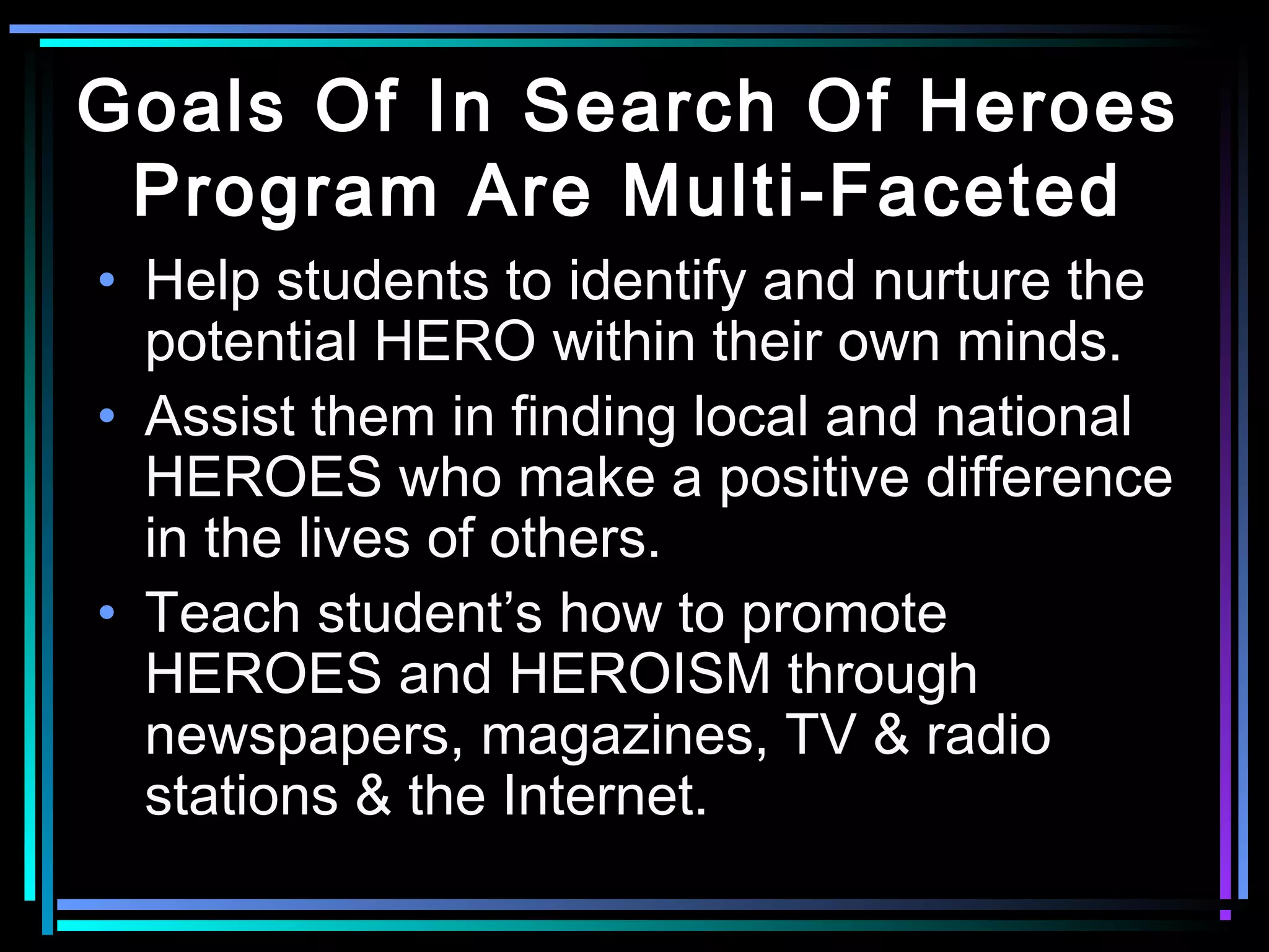 In Search Of Heroes Interview Of The Neale Family By Coronado High ...