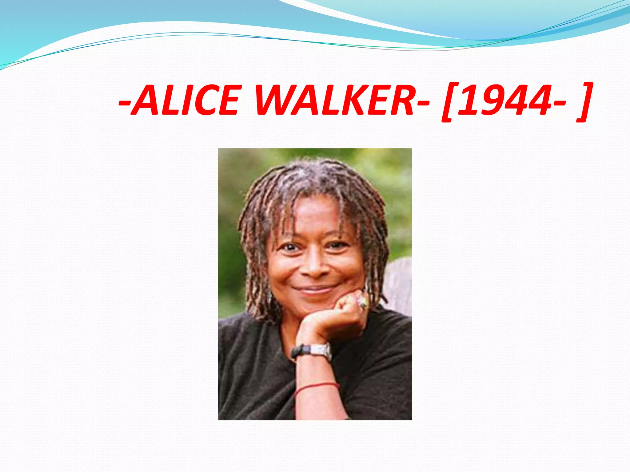 In search of our mothers garden ,alice walker powerpoint presentation ...