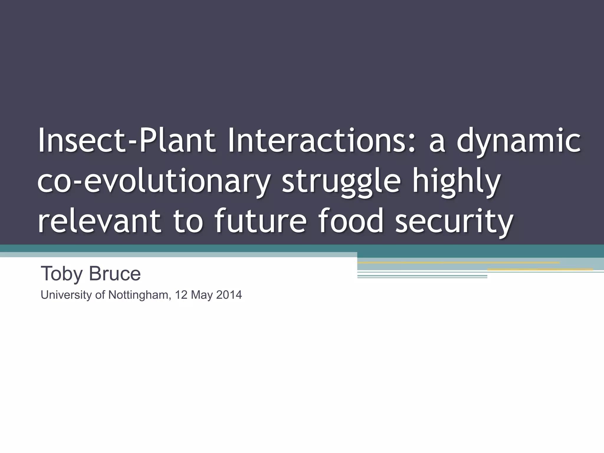 Insect plant interactions | PPTX