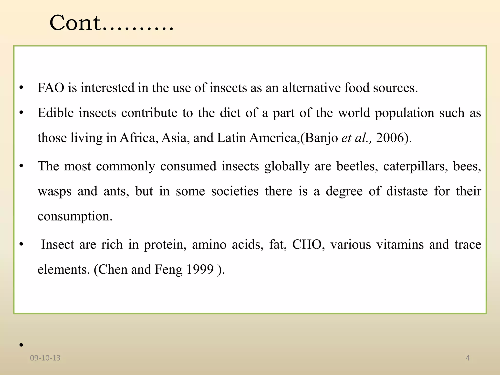 Insect as food | PPTX