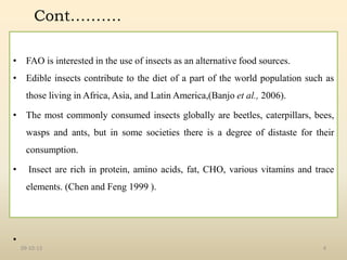 Insect as food | PPTX