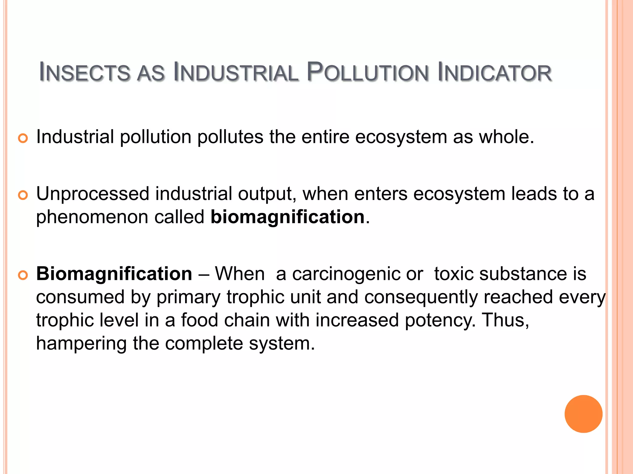 Insect as pollution indicator | PPTX