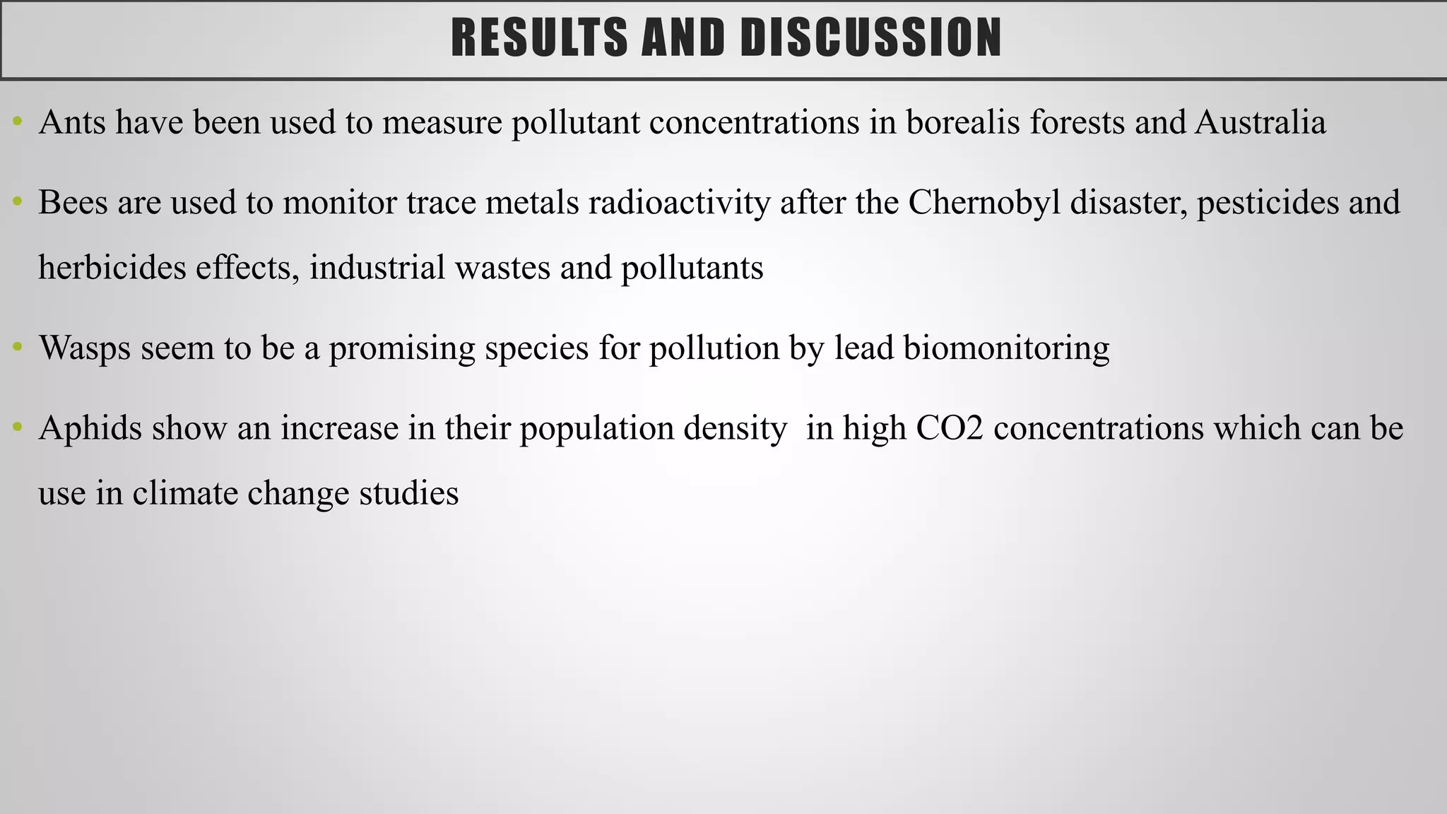 Insect as sensor of pollution | PPTX
