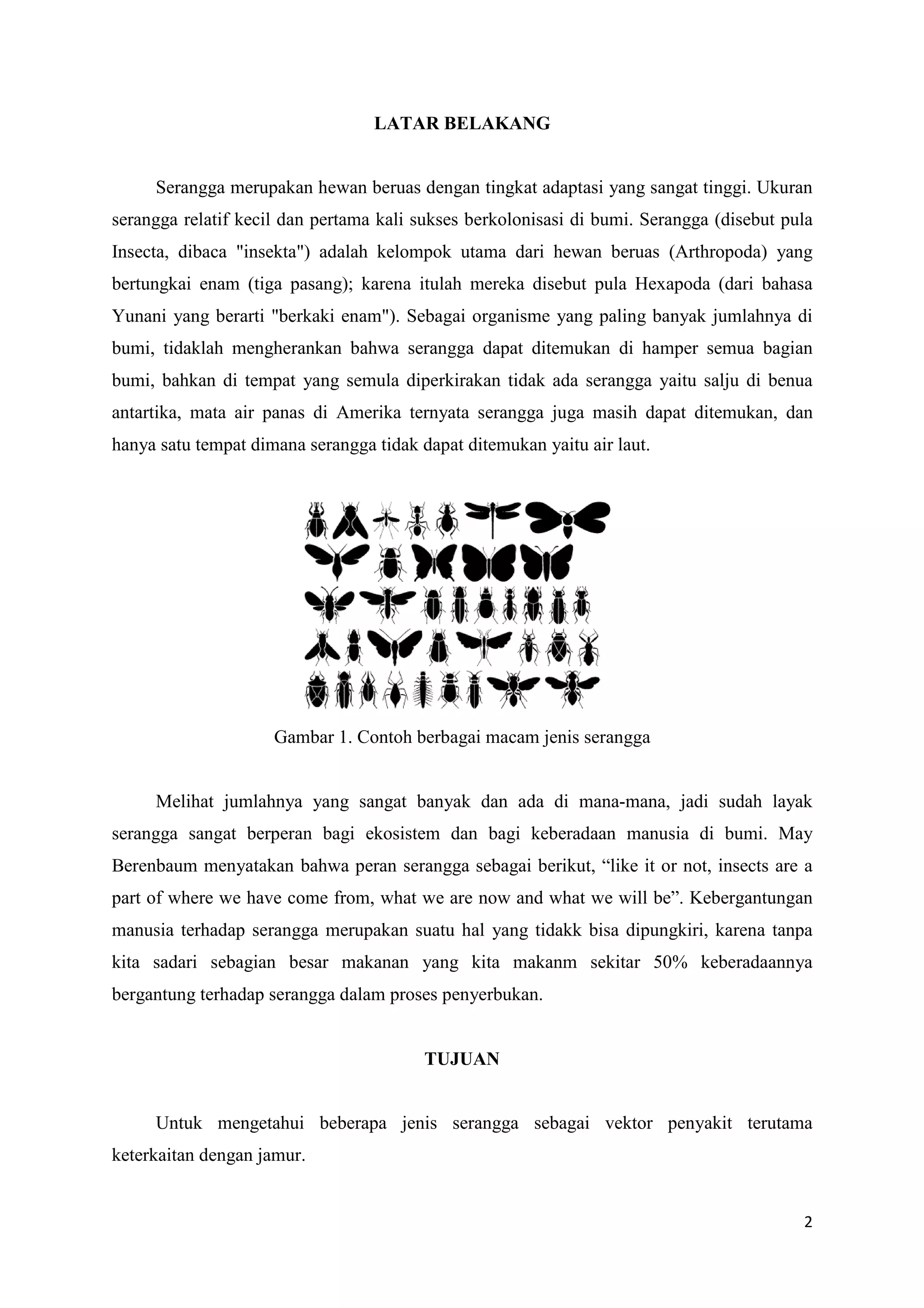 SERANGGA SEBAGAI VEKTOR PENYAKIT TANAMAN | PDF