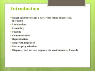 Insect behavior | PDF