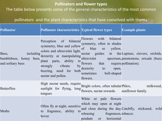 COEVOLUTION OF PLANT AND INSECT POLLINATORS | PPTX
