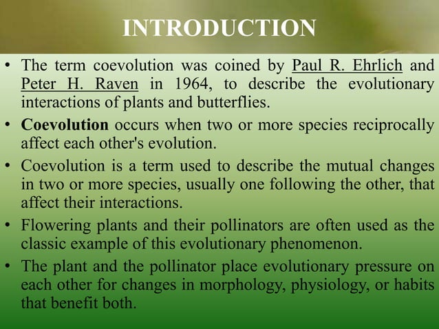 COEVOLUTION OF PLANT AND INSECT POLLINATORS | PPTX | Beekeeping | Hobbies & Interests