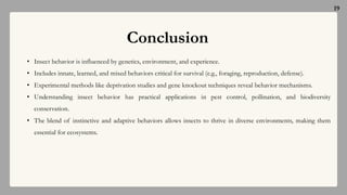 Insect Behaviour : Patterns And Determinants | PDF