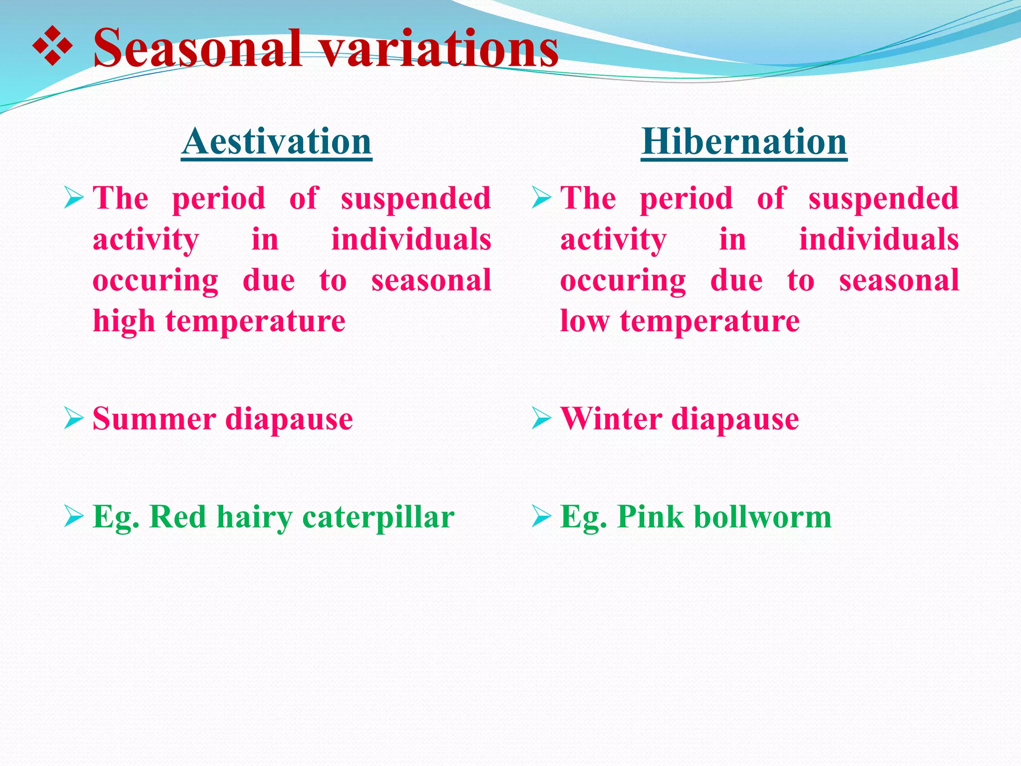 Diapause and cold hardiness in insects – biochemical aspects | PPTX