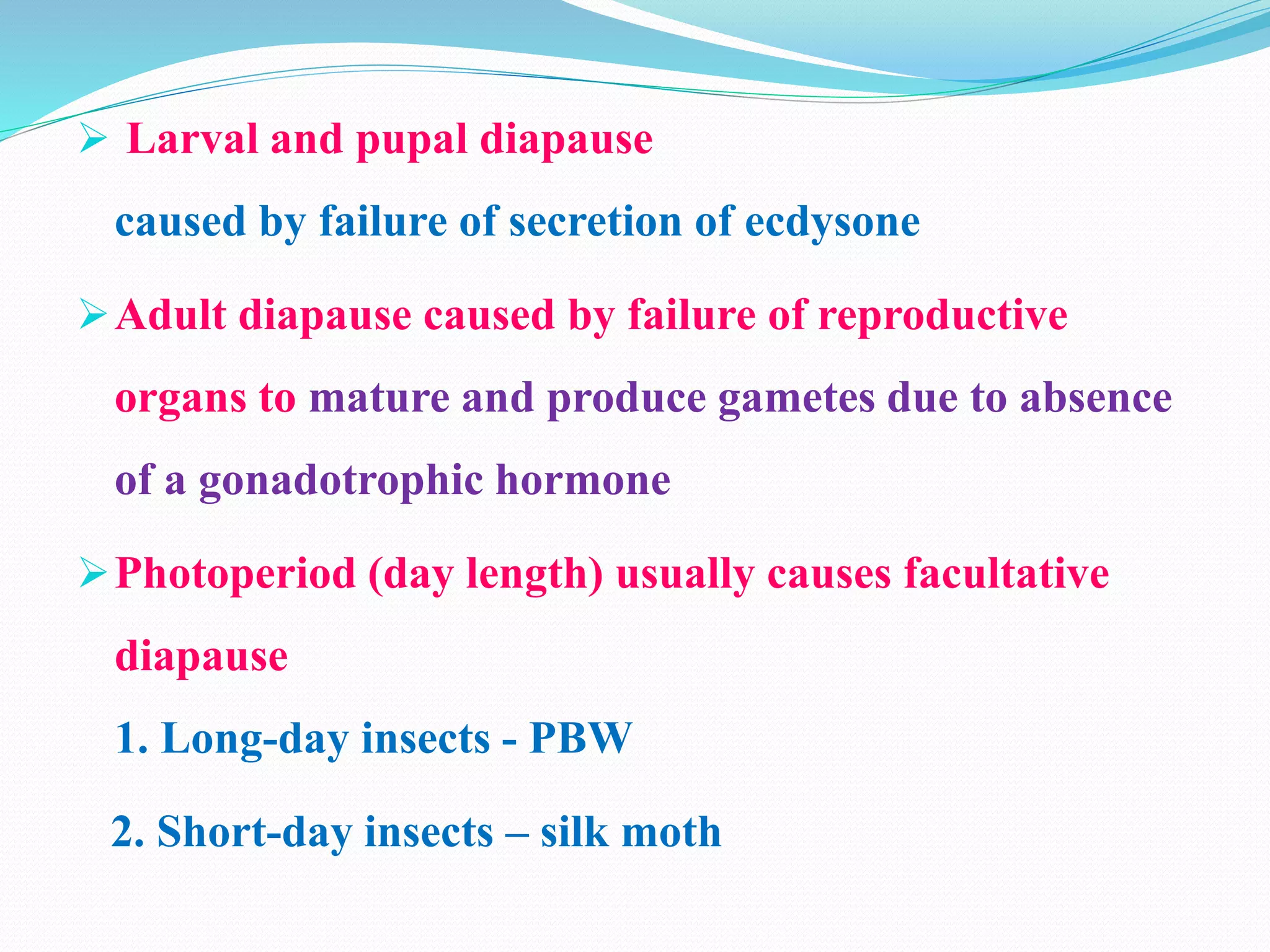Diapause and cold hardiness in insects – biochemical aspects | PPTX