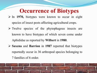 Insect biotypes | PPTX
