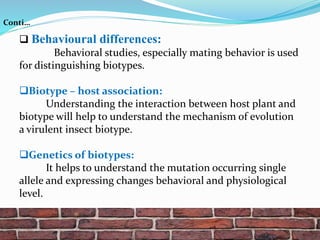 Insect biotypes | PPTX