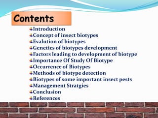 Insect biotypes | PPTX